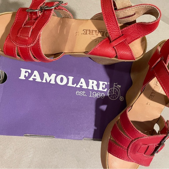 Famolare | Shoes | Famolare Buckleberry Fin Leather Wedge Never Worn ...